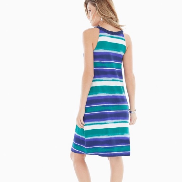 Soma | Dresses | Soma Lace Neck Swing Dress Sea Stripes D22 | Poshmark